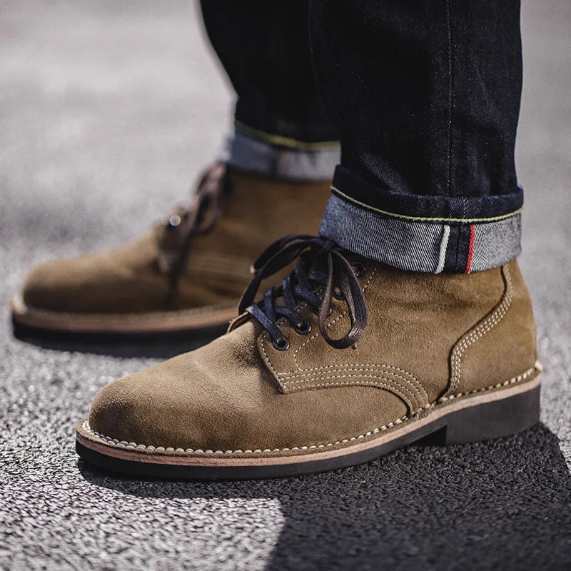 Botas De Couro Vintage Para Homens