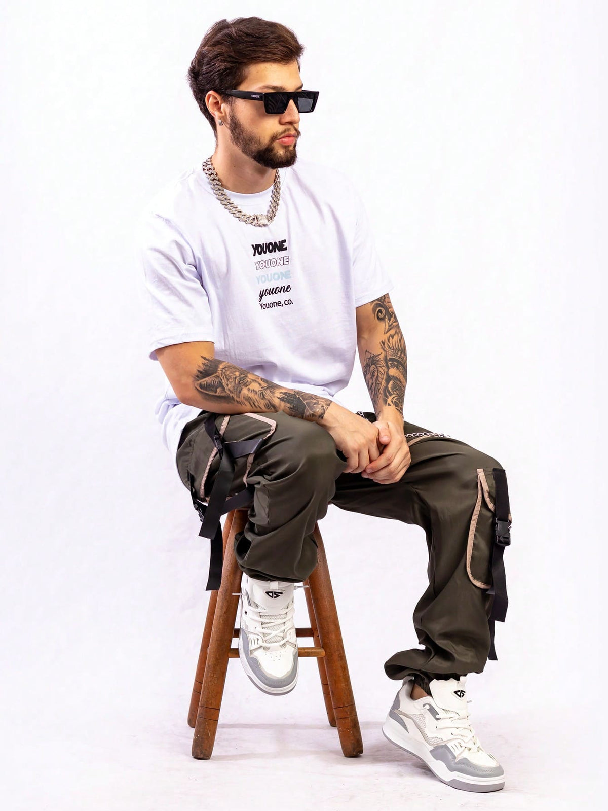 Calça Cargo Jogger Masculino Trapper Rapper Verde