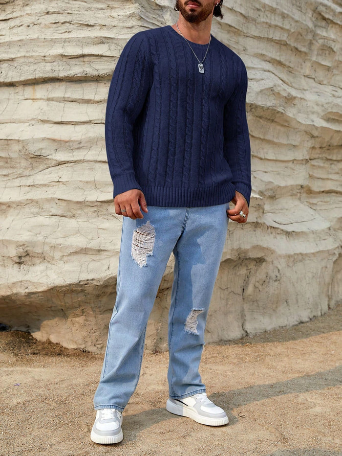 Suéter Masculino Tricot Azul Royal