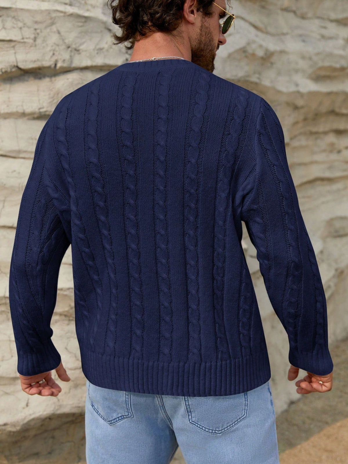 Suéter Masculino Tricot Azul Royal